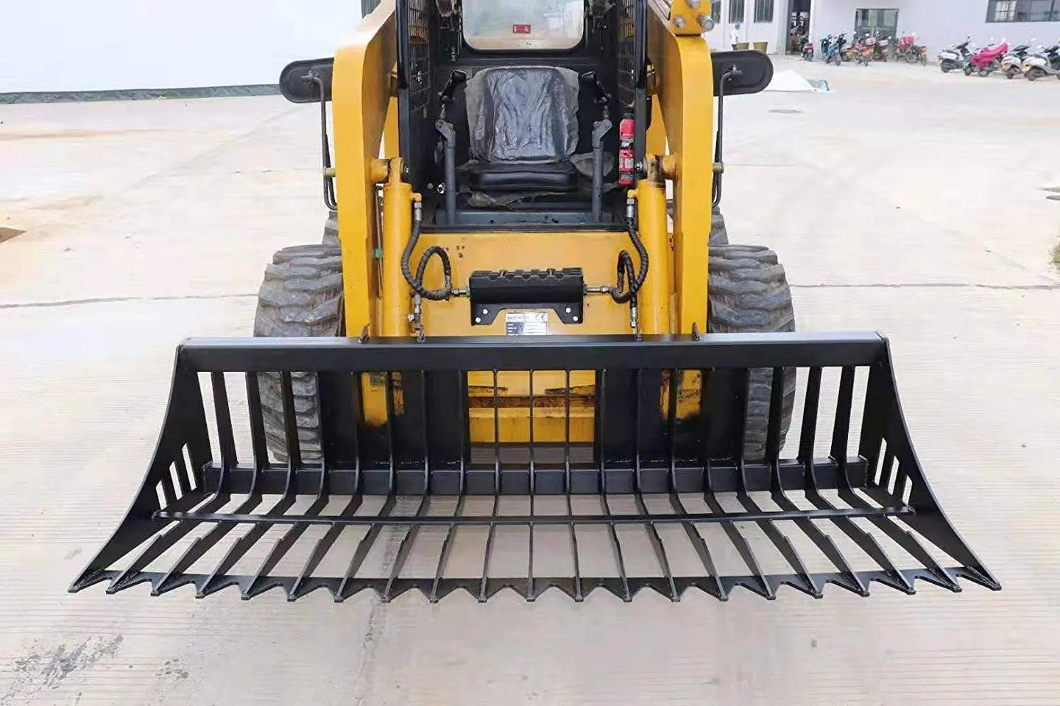 TMG 2.0 m Skid Steer Rock Skeleton Bucket, 100 mm (4") Tine Spacing ...