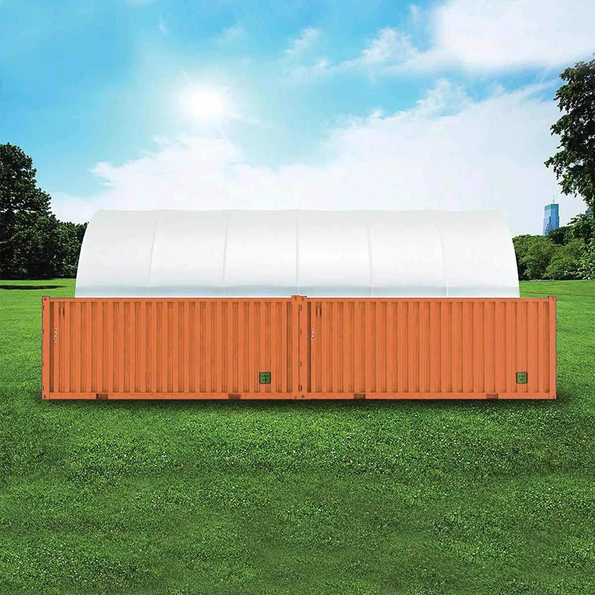 TMG 6 x 12 m Container Shelter, 580 gsm PVC, Water & UV Resistant – TMG ...