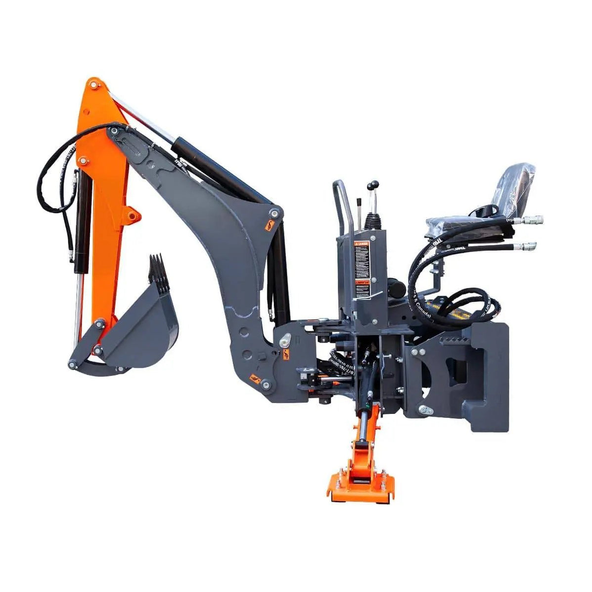 TMG 2740 mm Skid Steer Backhoe Attachment, Universal Mount, 180° Boom ...