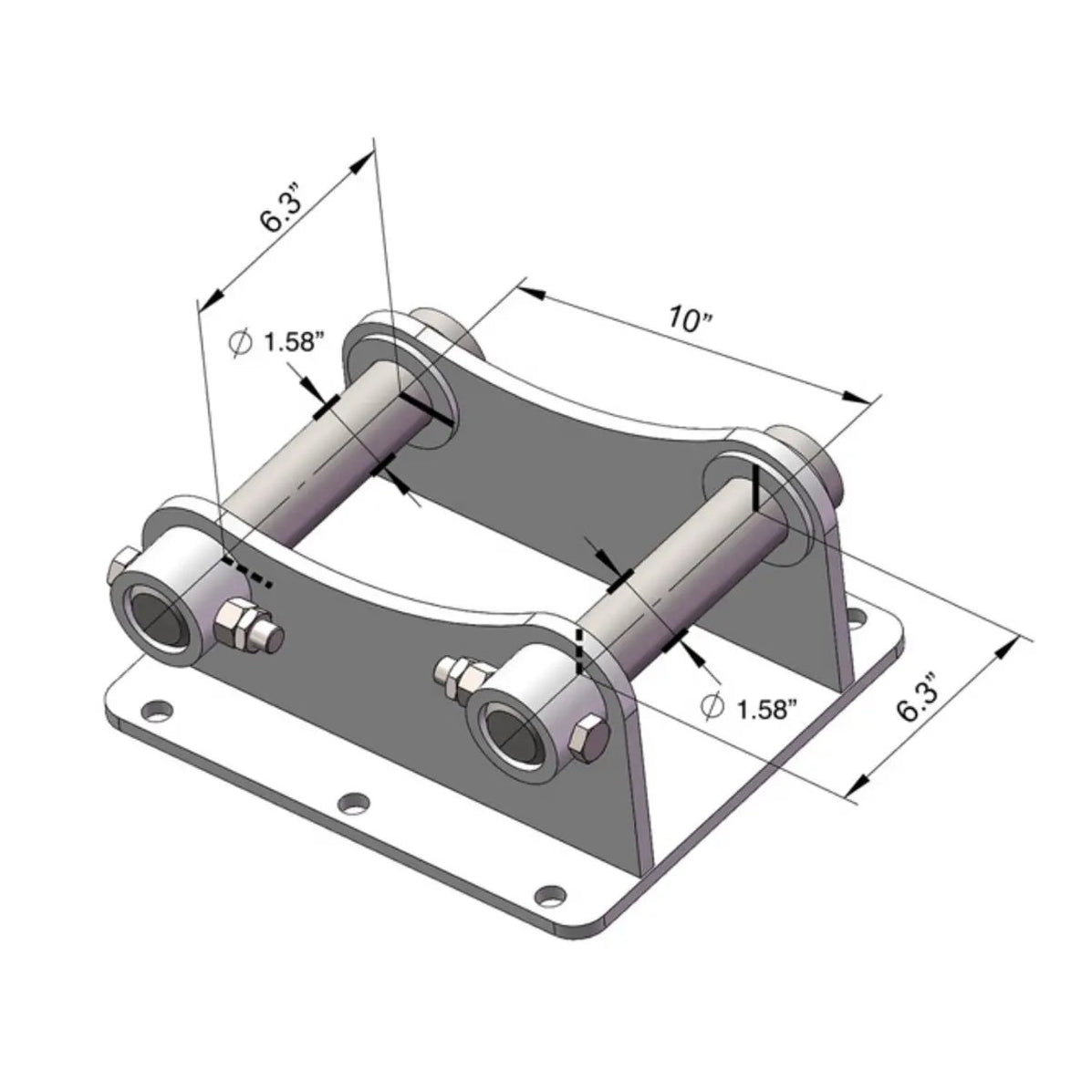 TMG Double Pin Cradle Hitch, Excavator Auger Hookup, Compatible w ...