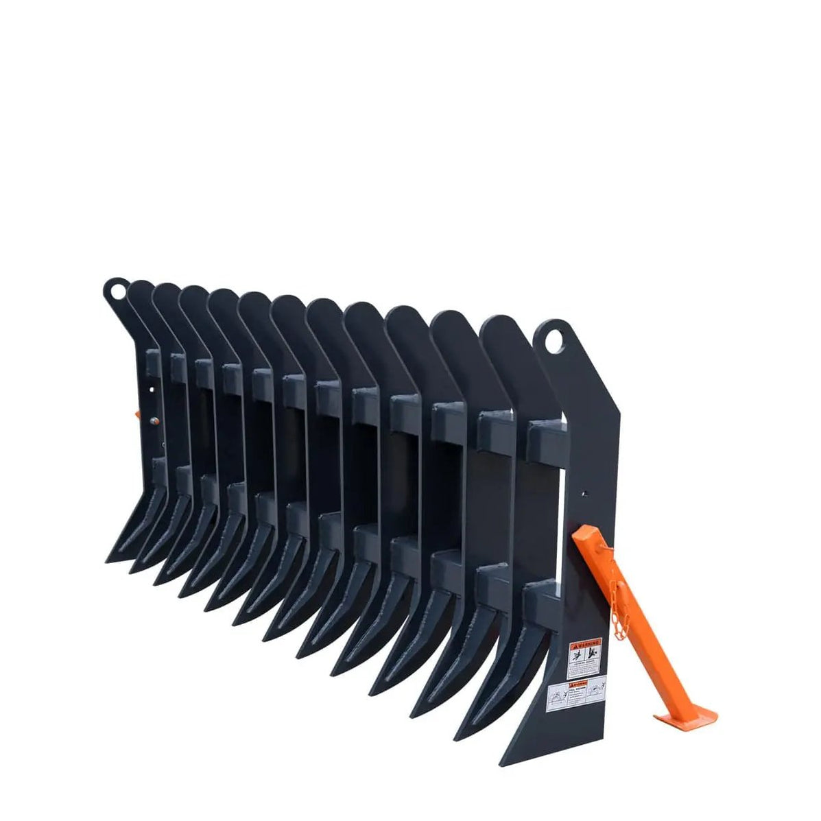 TMG 1840 mm (72") Skid Steer Root Rake, Universal Mount, 150 mm Tines ...