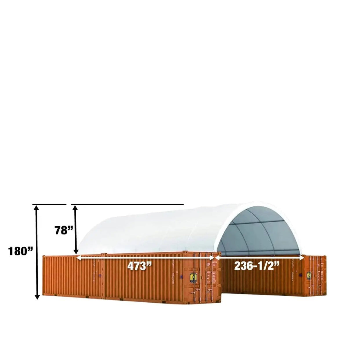 TMG 6 x 12 m Container Shelter, 580 gsm PVC, Water & UV Resistant – TMG ...