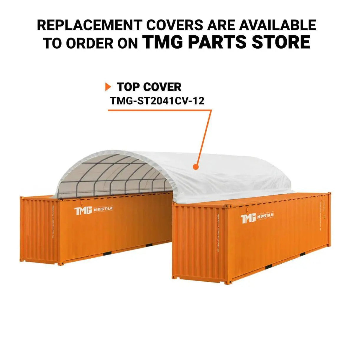 TMG 6 x 12 m Container Shelter, 580 gsm PVC, Water & UV Resistant – TMG ...